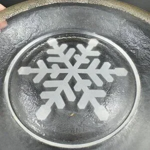 Cive Glass | Accents | Vtg Cive Glass Dish Plate Crackle Silver Edge ...